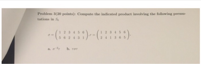Solved Compute the indicated product involving the following | Chegg.com