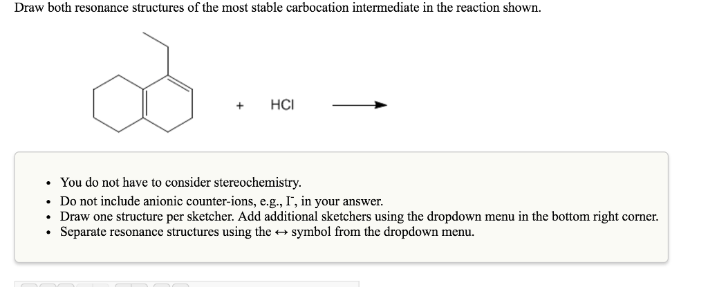 Solved Draw both resonance structures of the most stable | Chegg.com