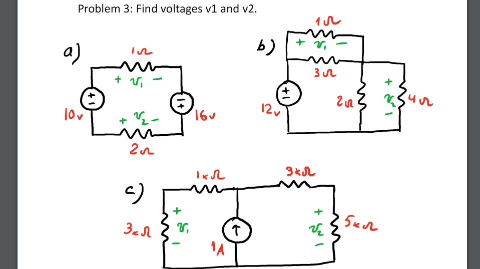 Solved Find voltages v1 and v2. | Chegg.com