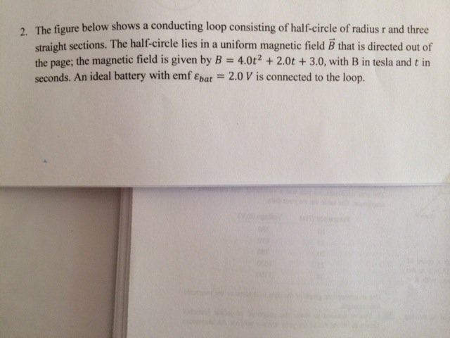Solved The figure below shows a conducting loop consisting | Chegg.com