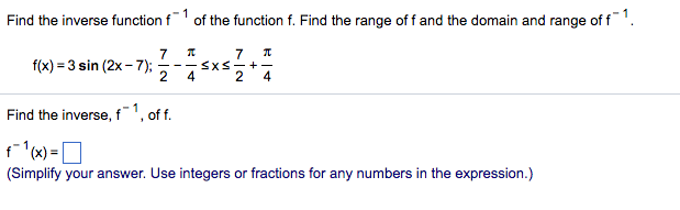 Solved *Then find the range of f and the domain and range of | Chegg.com