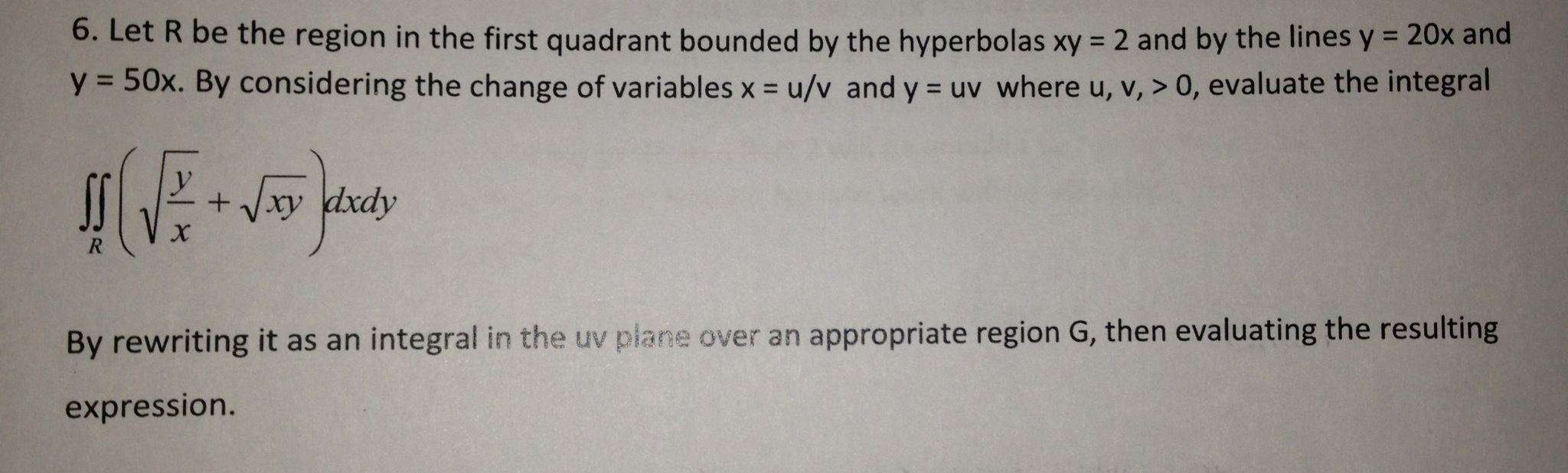 Let R be the region in the first quadrant bounded by | Chegg.com