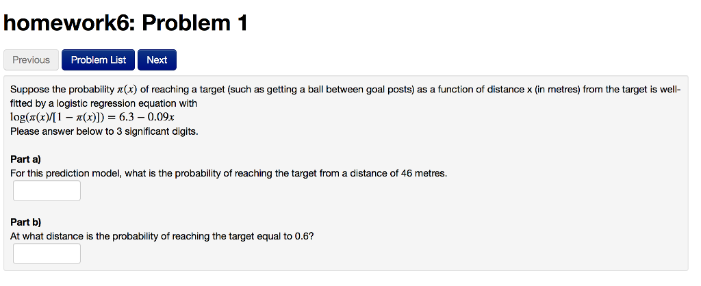 Solved homework6: Problem 1 Previous Problem List Next | Chegg.com