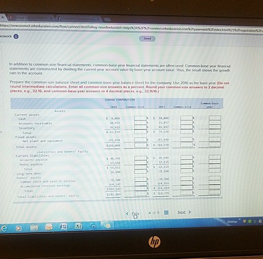 Solved In addition to common-size financial statements, | Chegg.com