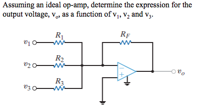 Solved assuming an ideal op-amp, determine the expression | Chegg.com