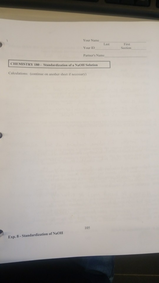 Advance Study Assignment- Chemistry 180 | Chegg.com