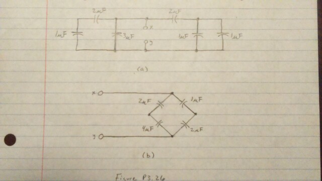 Solved Find the equivalent capacitance between terminals x | Chegg.com