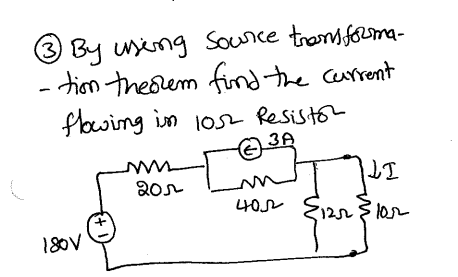 Solved By using source transformation theorem find the | Chegg.com