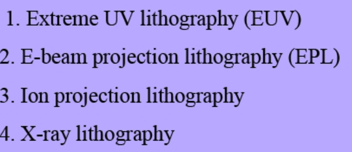 Solved Description of one of the next generation lithography | Chegg.com