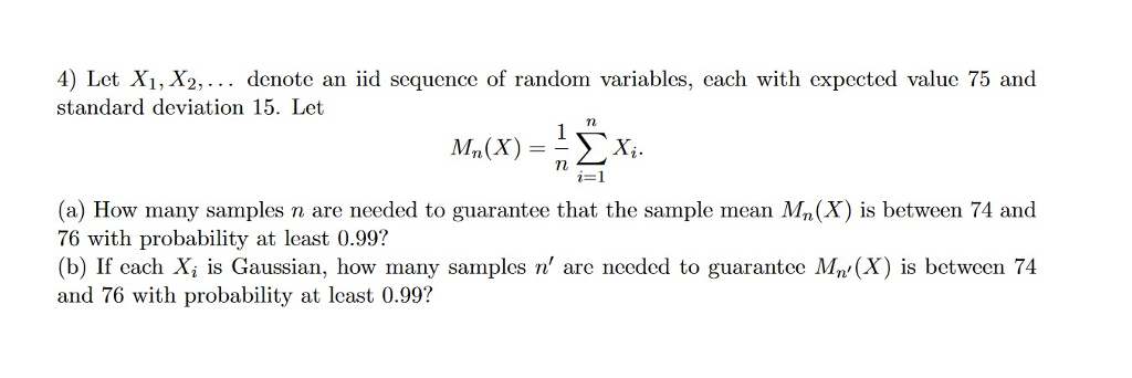 Let X1 X2 Denote An Iid Sequence Of Random 
