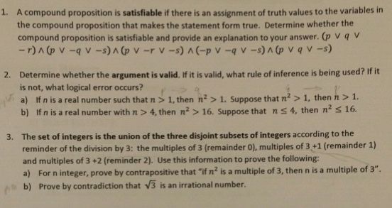 Solved A compound proposition is satisfiable if there is an | Chegg.com