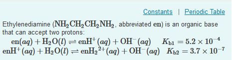 Solved Constants I Periodic Table Ethylenediamine (NH2 | Chegg.com