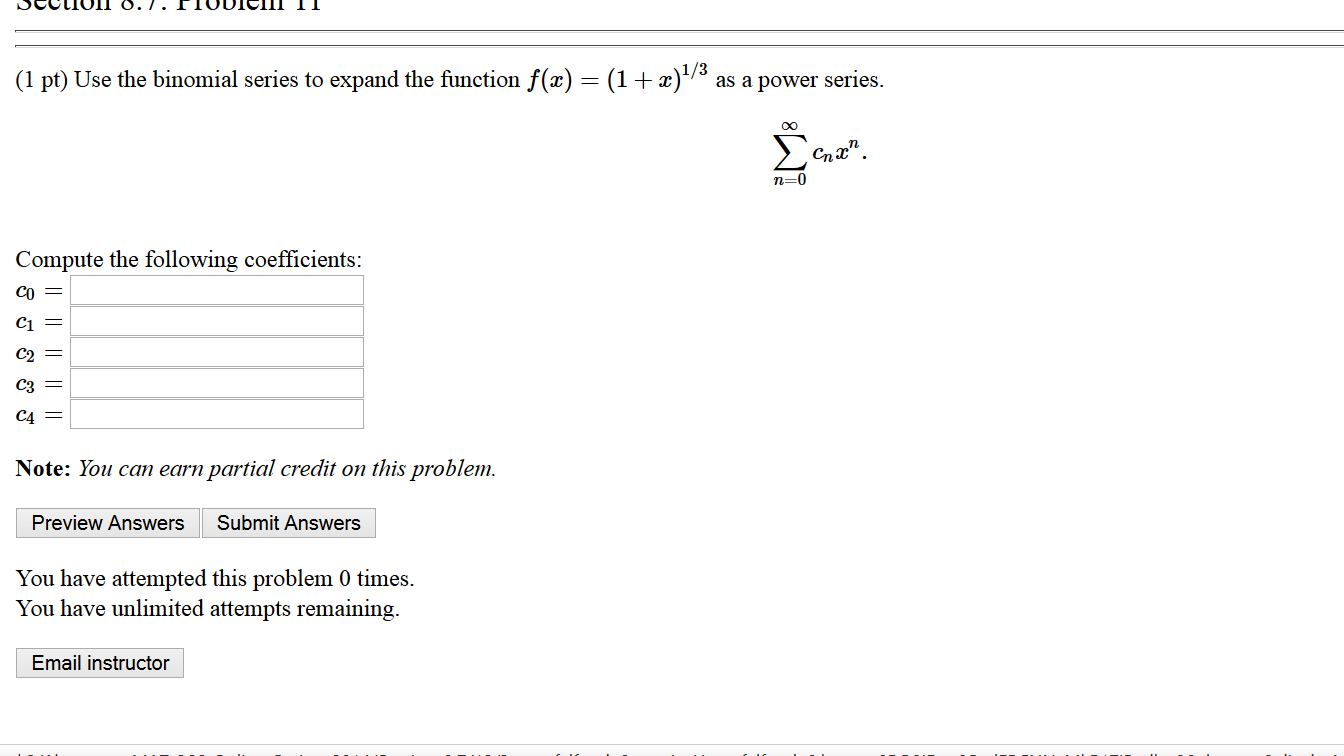 Solved Use the binomial series to expand the function f(x) = | Chegg.com