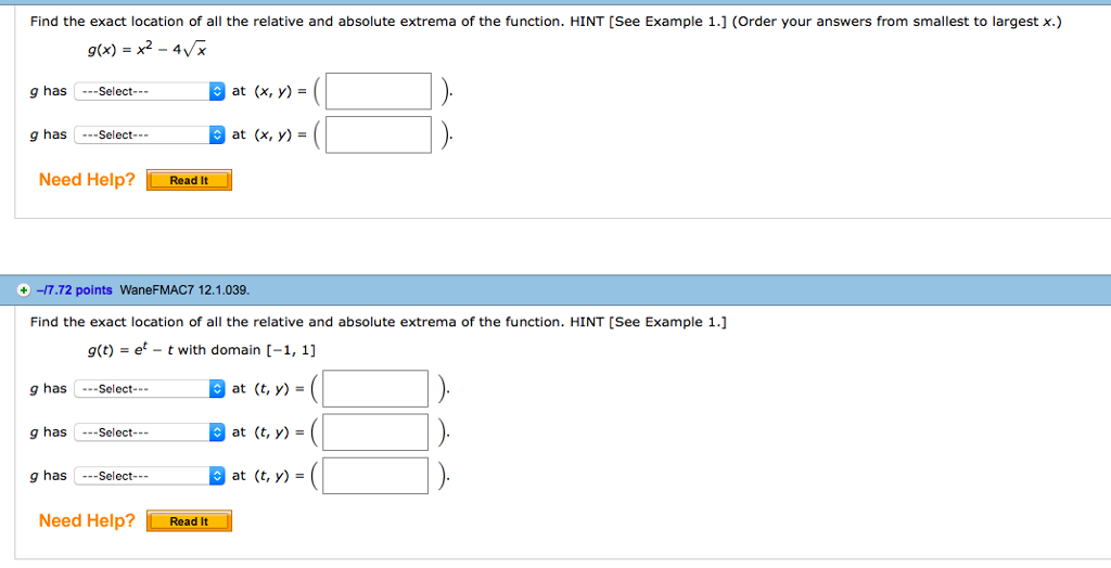 Solved Find The Exact Location Of All The Relative And