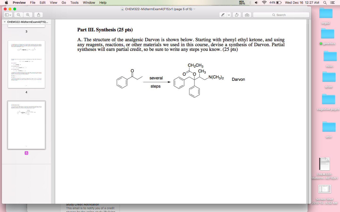 Solved The structure of the analgesic Darvon is shown below. | Chegg.com