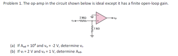 Solved the op-amp in circuit shown below is ideal | Chegg.com
