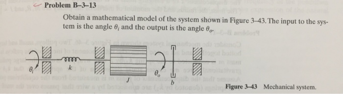 Solved Obtain a mathematical model of the system shown in | Chegg.com