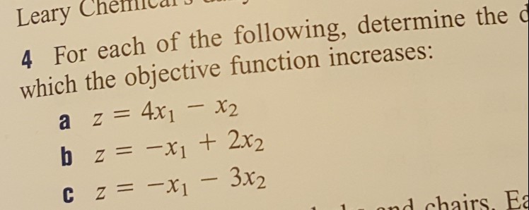 Solved For each of the following, determine the which the | Chegg.com