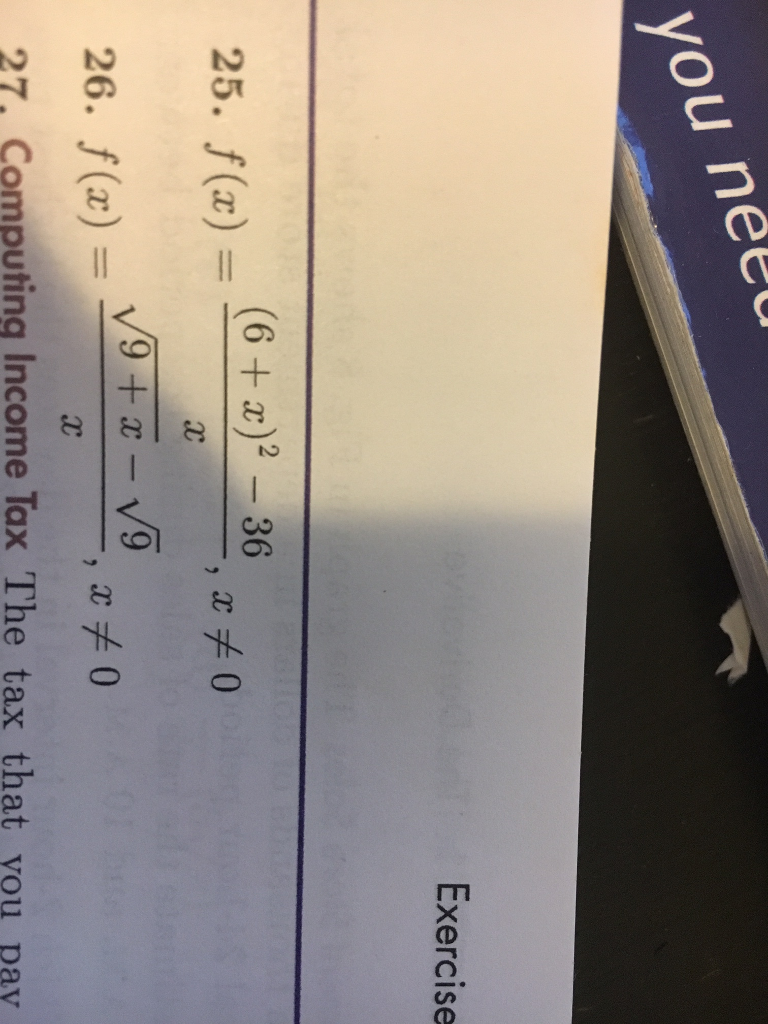 Solved The functions are defined for all X except for one | Chegg.com