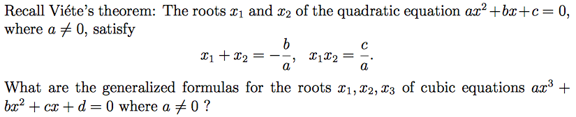 Recall Viete?s theorem: The roots x1 and x2 of the | Chegg.com