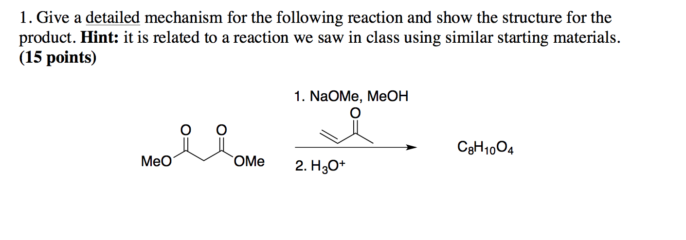 Solved Give a detailed mechanism for the following reaction | Chegg.com