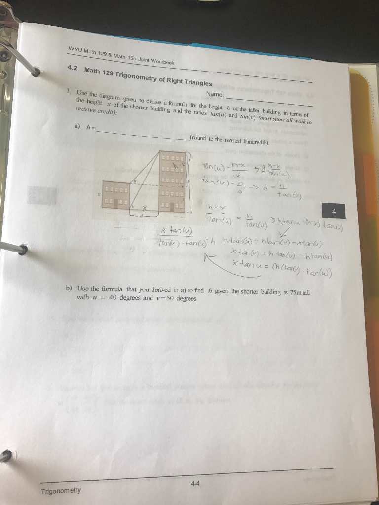 Solved WVu Math 129 & Math 155 Joint Workbook 4.2 Math 129 | Chegg.com