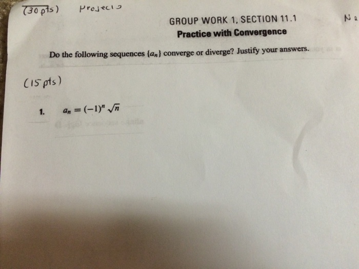 Solved Do the following sequences {a_n} converge or diverge? | Chegg.com