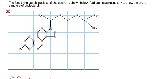 Solved The fused ring steroid nucleus of cholesterol is | Chegg.com