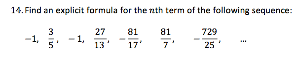 Solved find an explicit formula for the nth term of the | Chegg.com