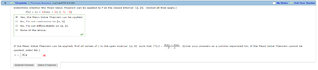 Solved Determine whether the Mean Value Theorem can be | Chegg.com