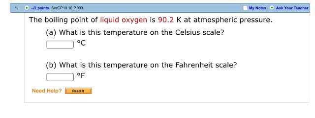 Solved The boiling point of liquid oxygen is 90.2 K at | Chegg.com