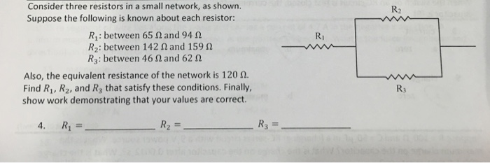 Solved Consider three resistors in a small network, as | Chegg.com