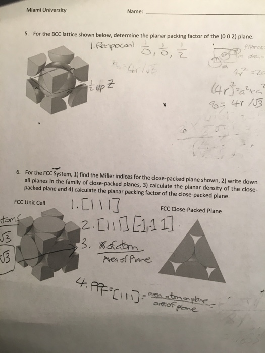 Solved For the BCC lattice shown below, determine the planar | Chegg.com
