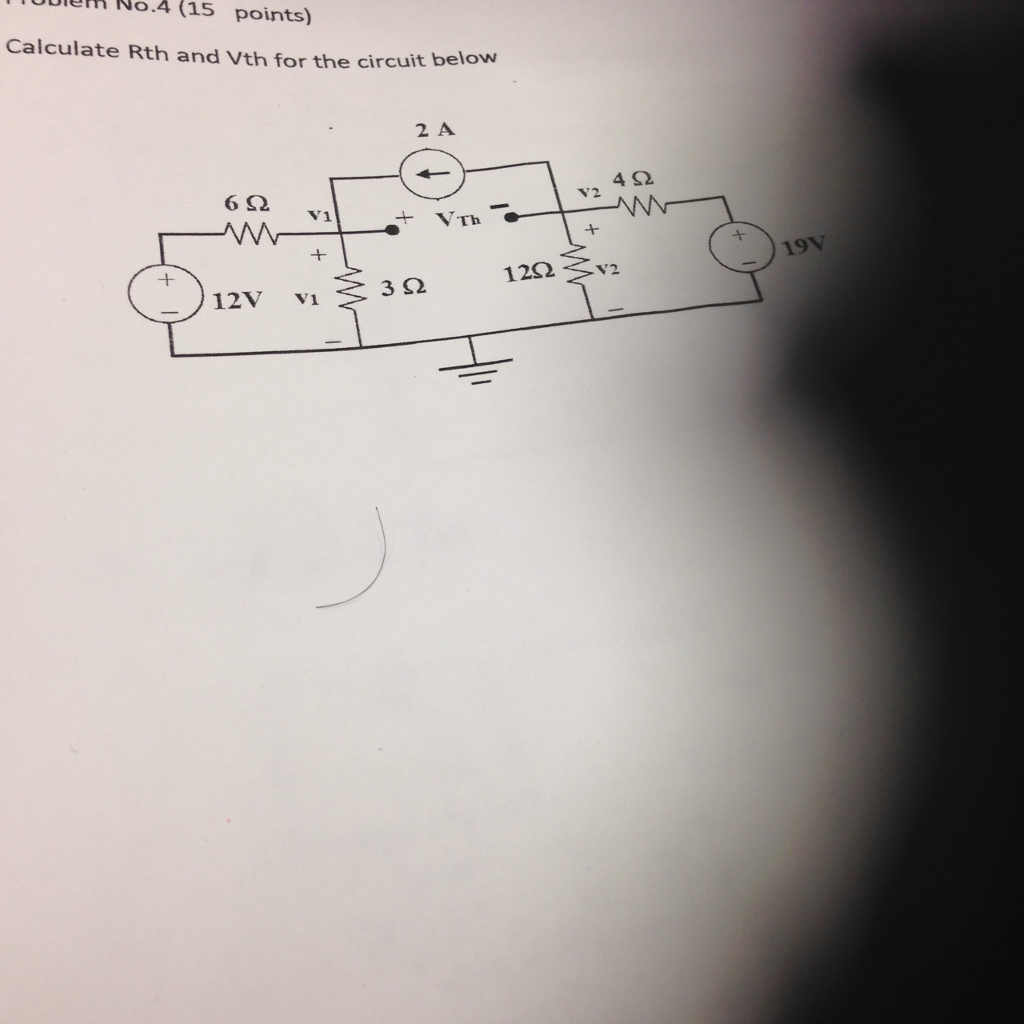 Solved Calculate Rth and Vth for the circuit below | Chegg.com