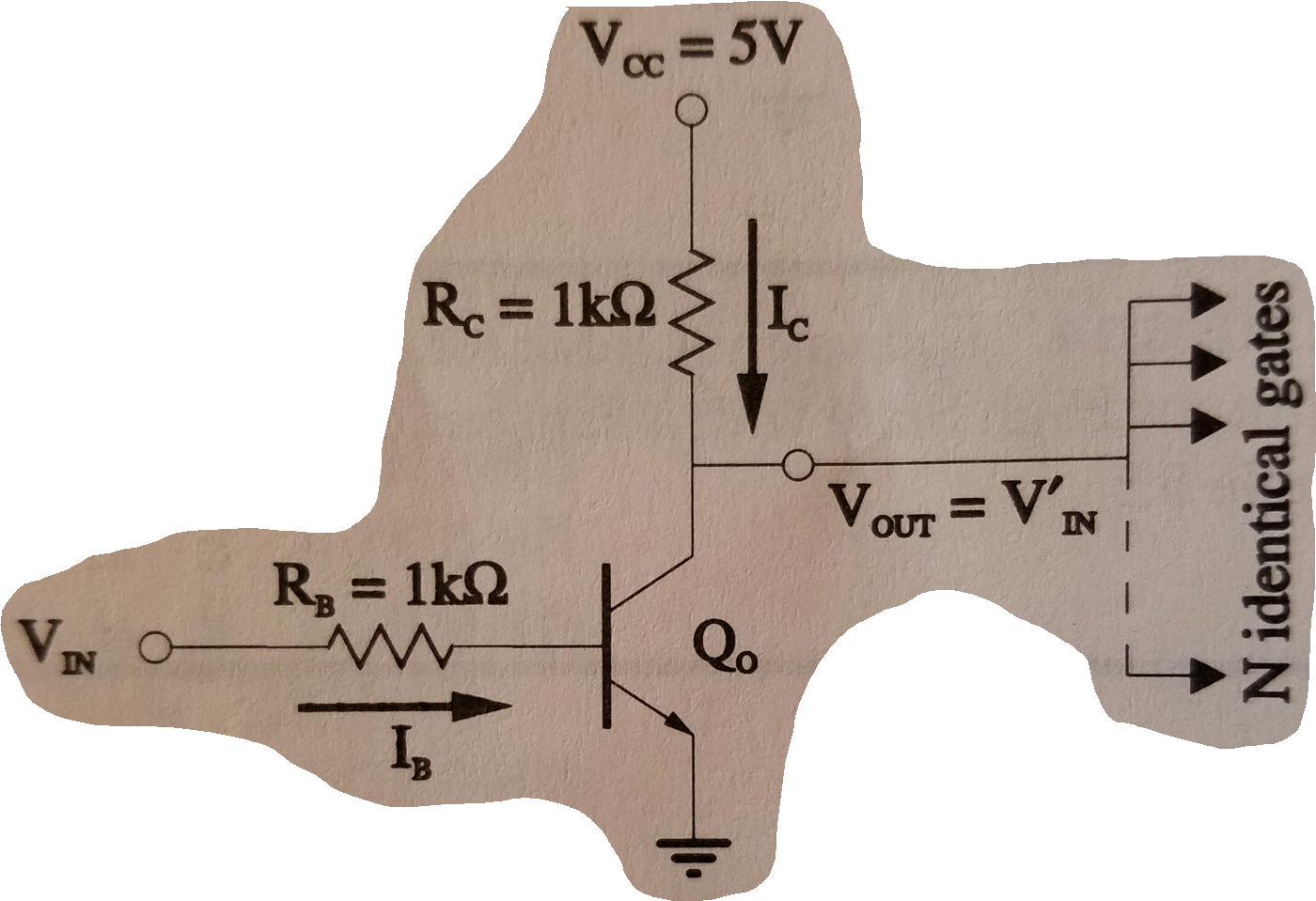 Solved The figure shows an RTL inverter driving N identical | Chegg.com