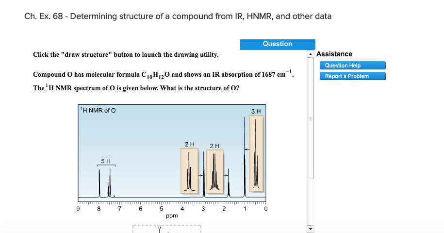 Solved Ch. Ex. 68 Determining structure of a compound from | Chegg.com