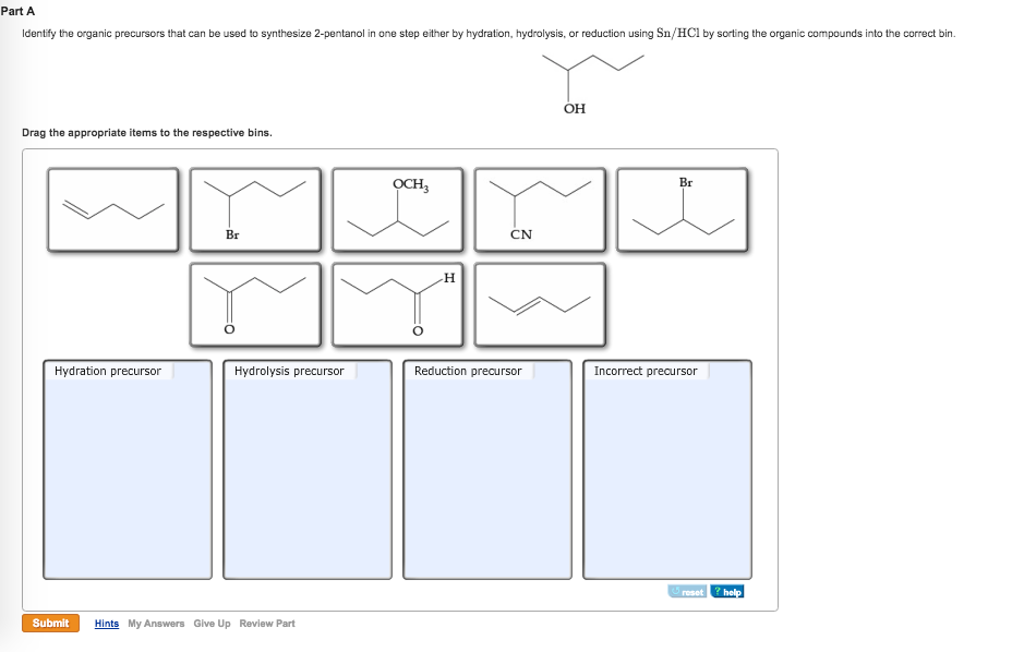 Solved Identify the organic precursors that can be used to | Chegg.com