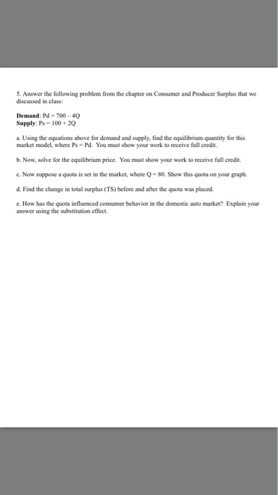 Solved Answer the following problem from the chapter on | Chegg.com