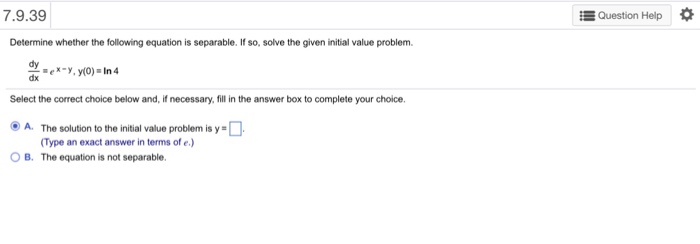 Solved Determine Whether The Following Equation Is