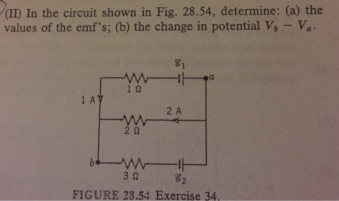 Solved Determine the values of the emf's and the change in | Chegg.com