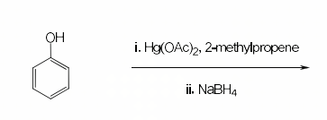 Solved OH i. HgOAc2, 2-methylpropene ii. NaBH4 | Chegg.com