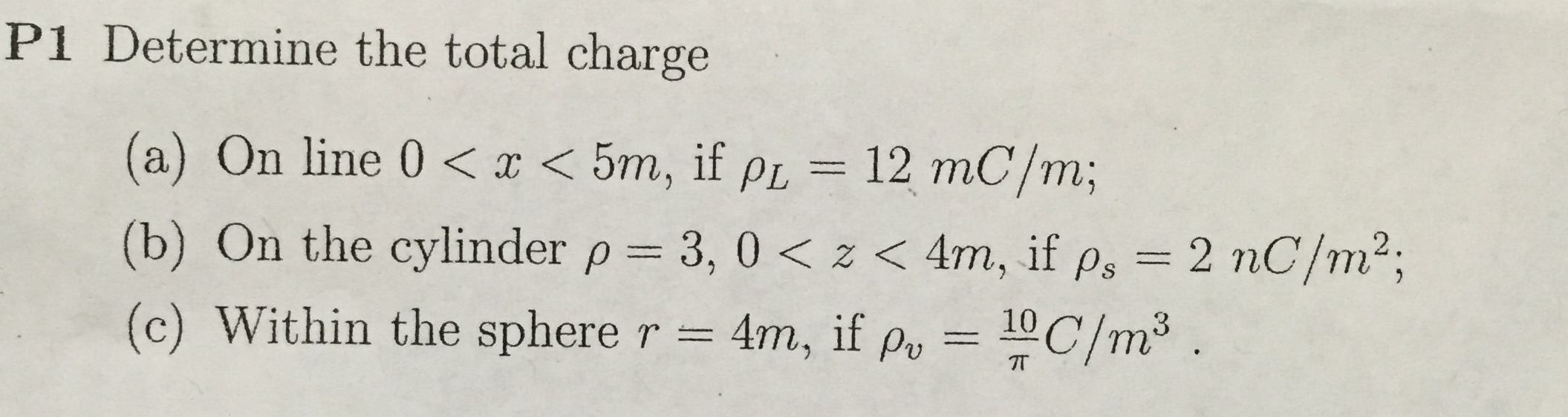 Solved Determine the total charge On line 0