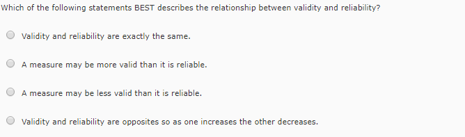 Solved Which of the following statements BEST describes the | Chegg.com