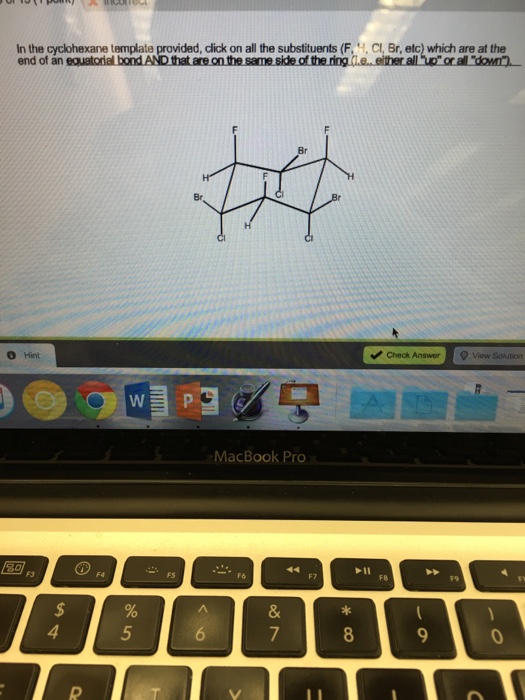 Solved In the cyclohexane template provided, click on all | Chegg.com