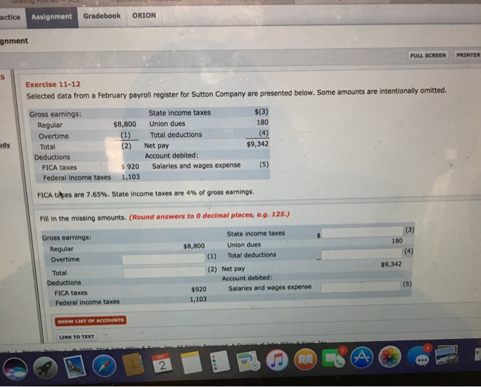 Solved Assignment Gradebook ORION actice gnment. FULL SCREEN | Chegg.com