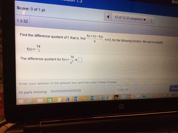 Solved Find the difference quotient of f; that is. find f(x | Chegg.com