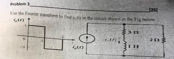Solved Problem 3 2s] Use the Fourier transform to find & (ty | Chegg.com