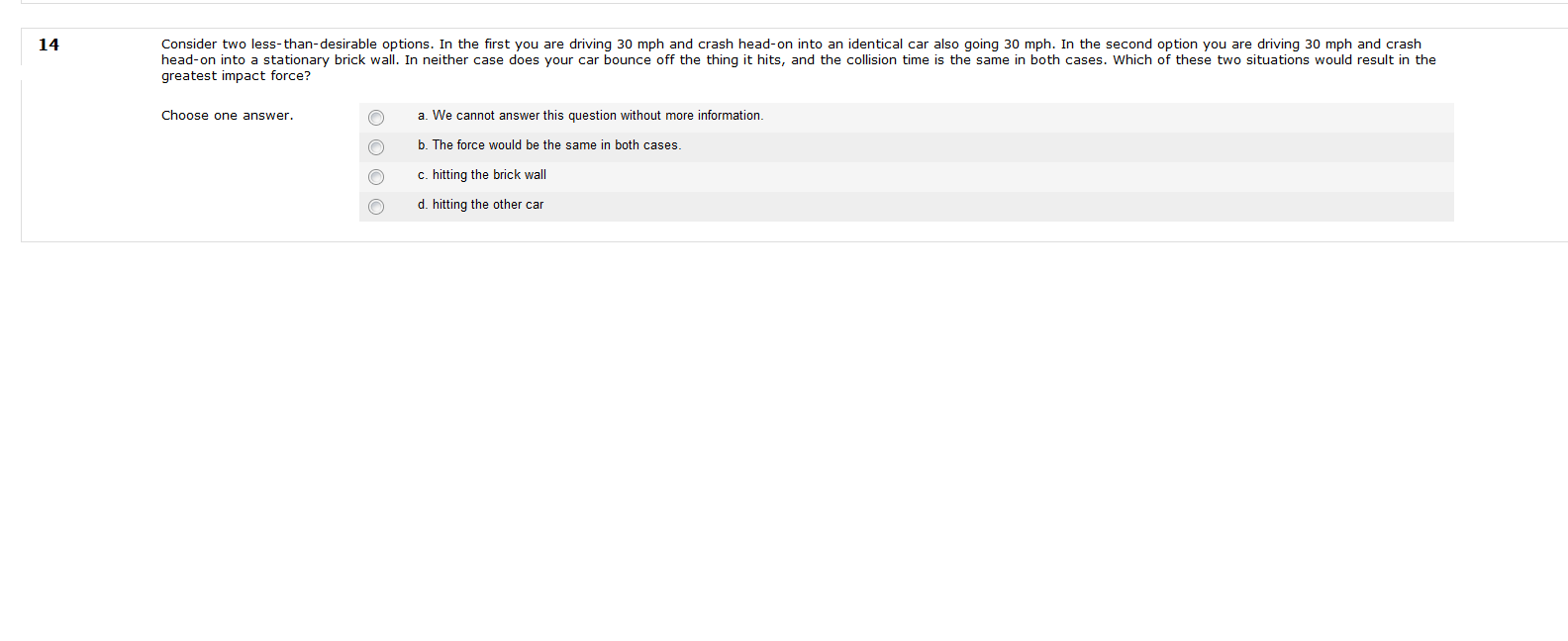 Solved Consider two less-than-desirable options. In the | Chegg.com