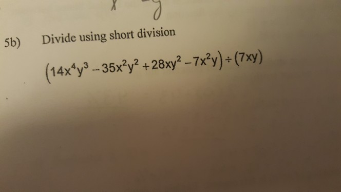 Solved 5b) Divide using short division | Chegg.com