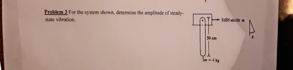Problem 3 For the system shown, determine the | Chegg.com